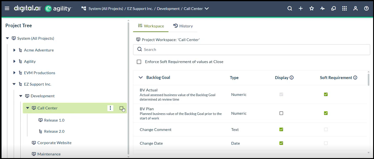 Updating Multiple Workspaces in Agility · digital.ai Agility